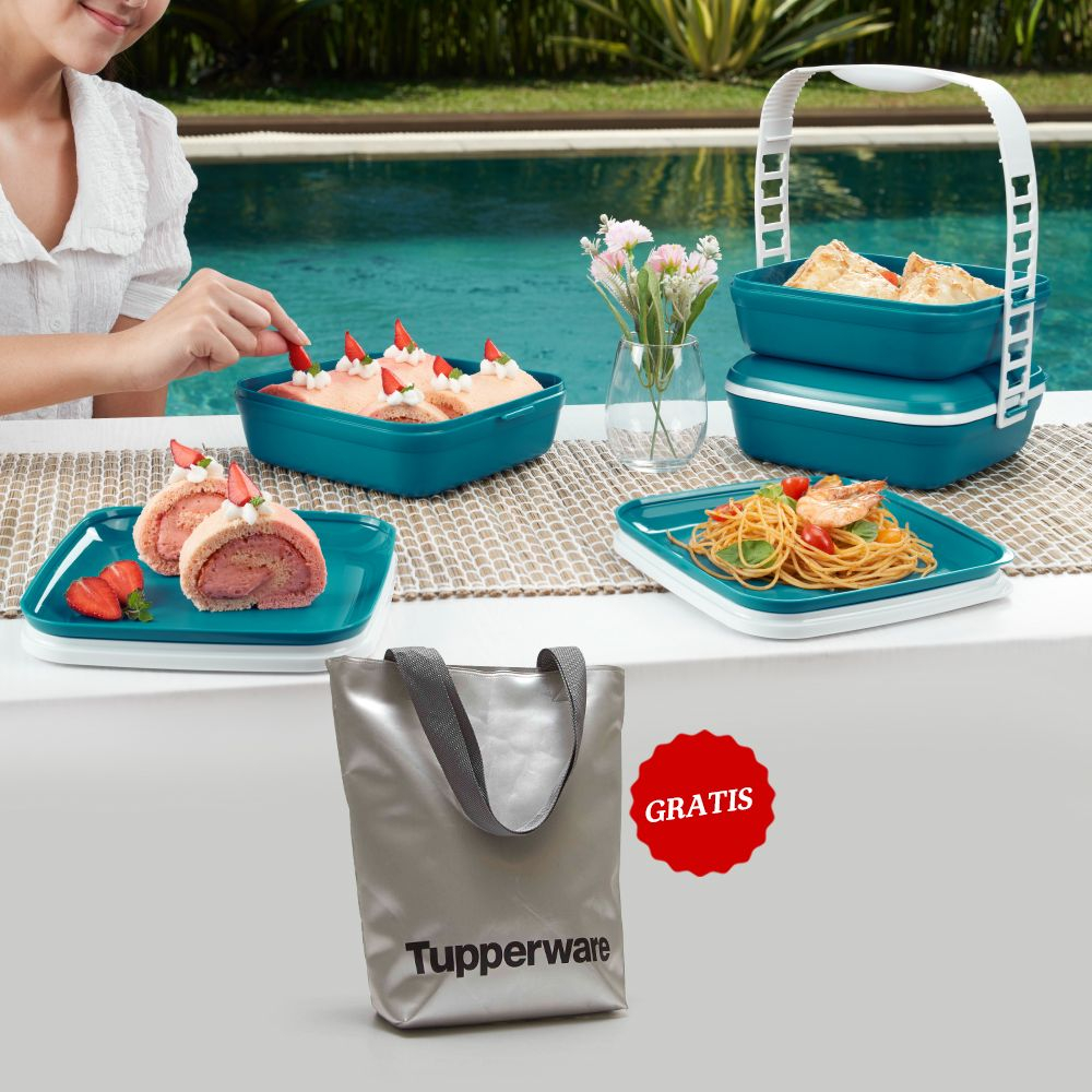 Tupperware Picnic Set Trio Free | Lazada Indonesia