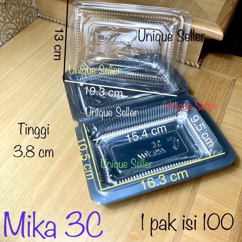 Mika 3C isi 100 / Mika Mega 3C isi 100 / Mika 3 C isi 100 / Mika Kue Kotak 14x7 cm / Mika 3C ...