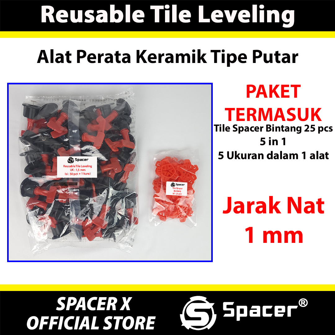 Alat Perata Pasang Keramik Granit Tipe Putar bisa dipakai berulang ...