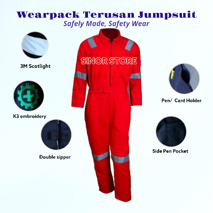 Wearpack Safety Model Jumpsuit Overall Seragam Kerja Pabrik Proyek ...
