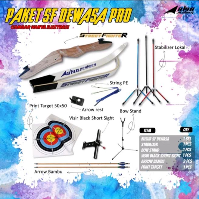 PAKET PRO LENGKAP BUSUR PANAH DEWASA STABILIZER AKSESORIS FISIR Bow ...