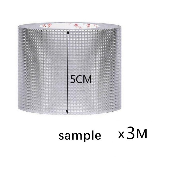 Lakban Anti 3M/5M Bocor Lem Anti Air Aluminium Foil Butyl Super Waterproof Tape Tambal Silver ...