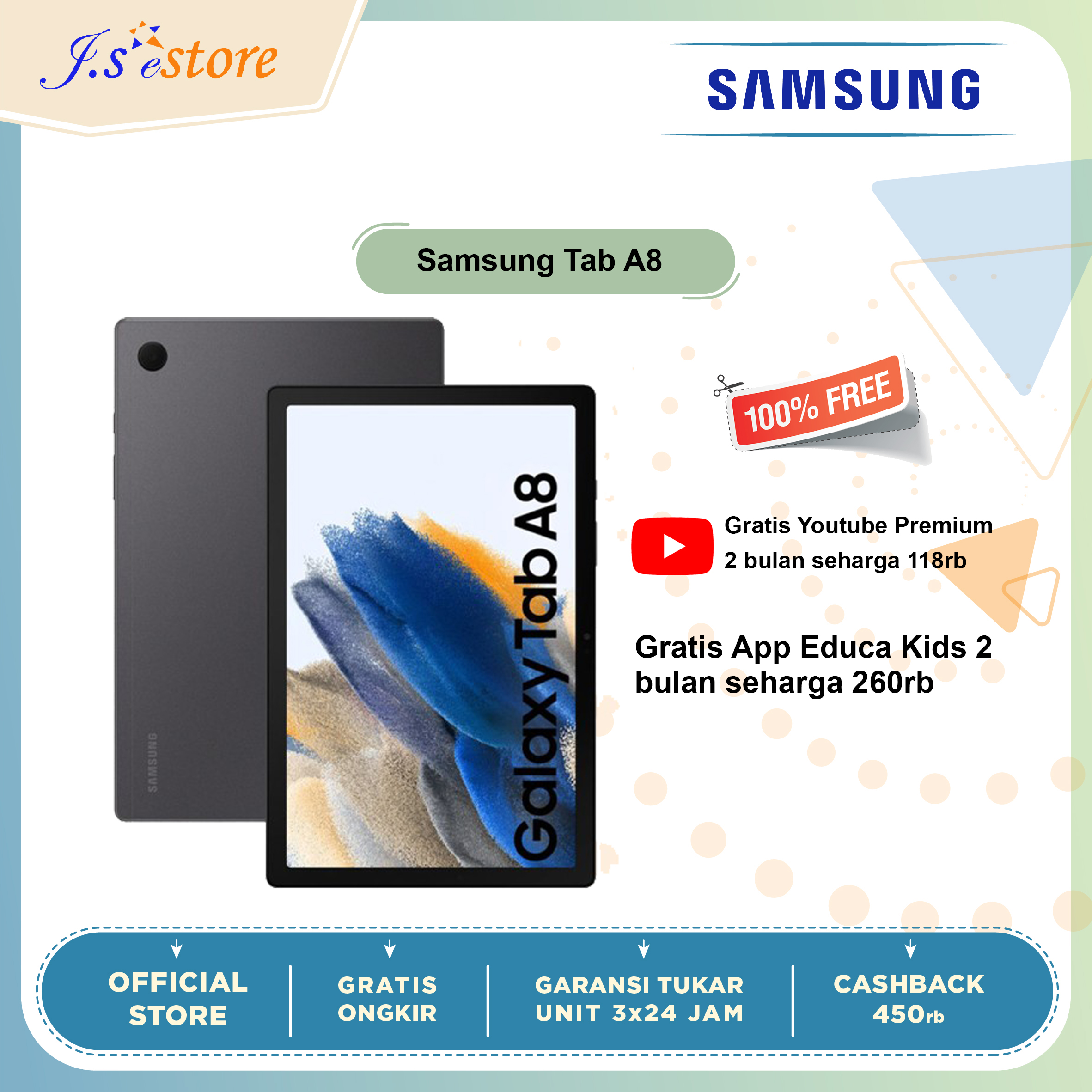 Samsung Galaxy Tab A8 Unisoc Tiger T618 Garansi Resmi | Lazada Indonesia