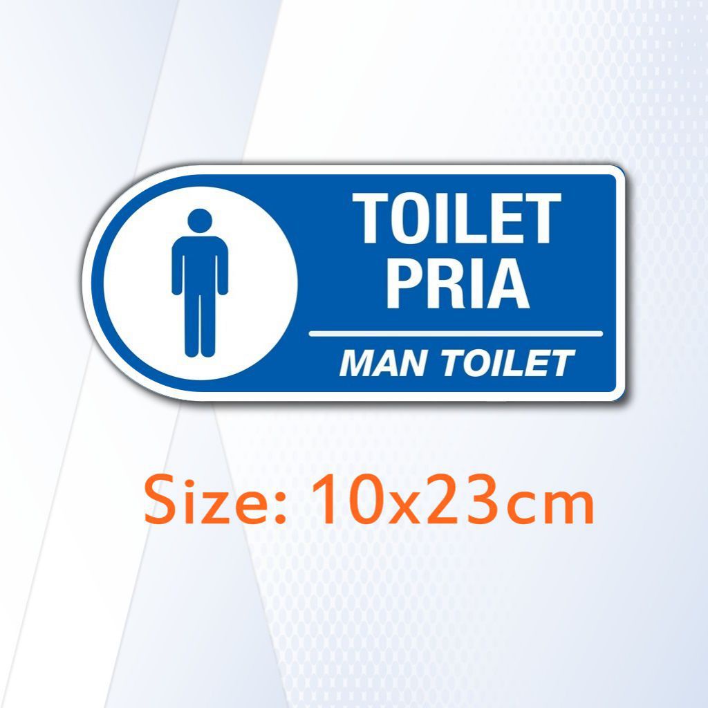 Signage Rambu Toilet Pria Man Toilet Sign PVC Tebal 5mm | Lazada Indonesia