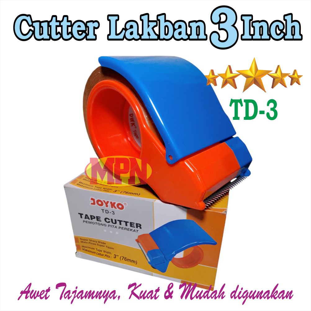 Tape Dispenser LAKBAN BESAR 3 INCH Pemotong LAKBAN / TAPE Perekat Joyko ...
