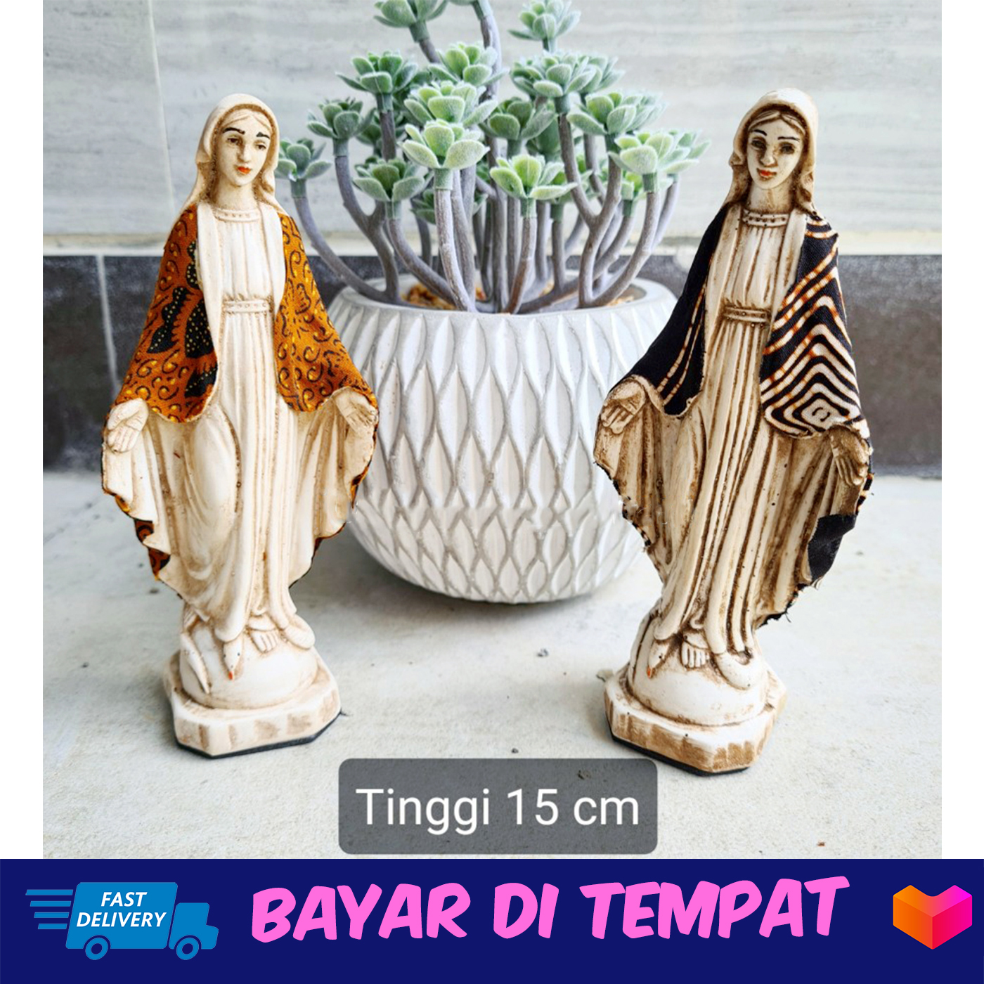 Patung Bunda Maria Tangan Terbuka Kain Batik Gaya Jawa | Lazada Indonesia