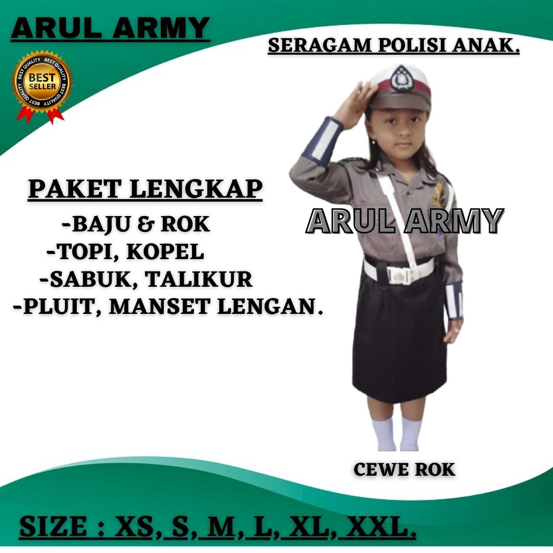 Grosir baju seragam polisi anak sabhara lantas TK Paud balita pocil ...