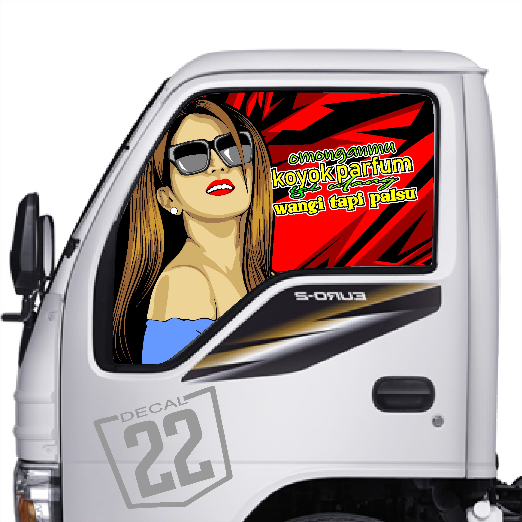 STIKER KACA TRUK ELF STIKER ONE WAY TRUK ELF 69 DECAL STORE KODE 11 ...