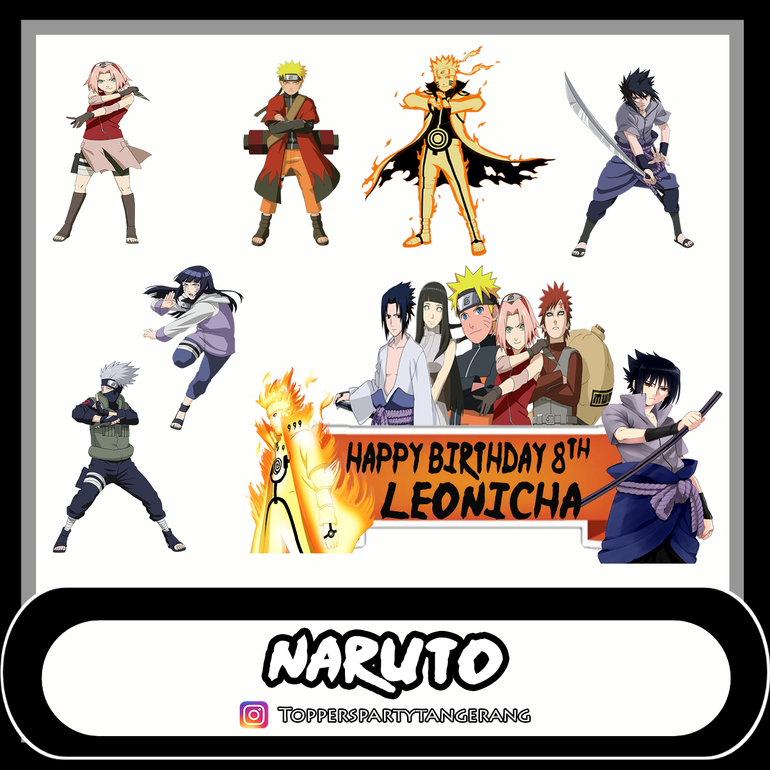 Custom Topper Naruto Hiasan Kue Ulang Tahun | Lazada Indonesia