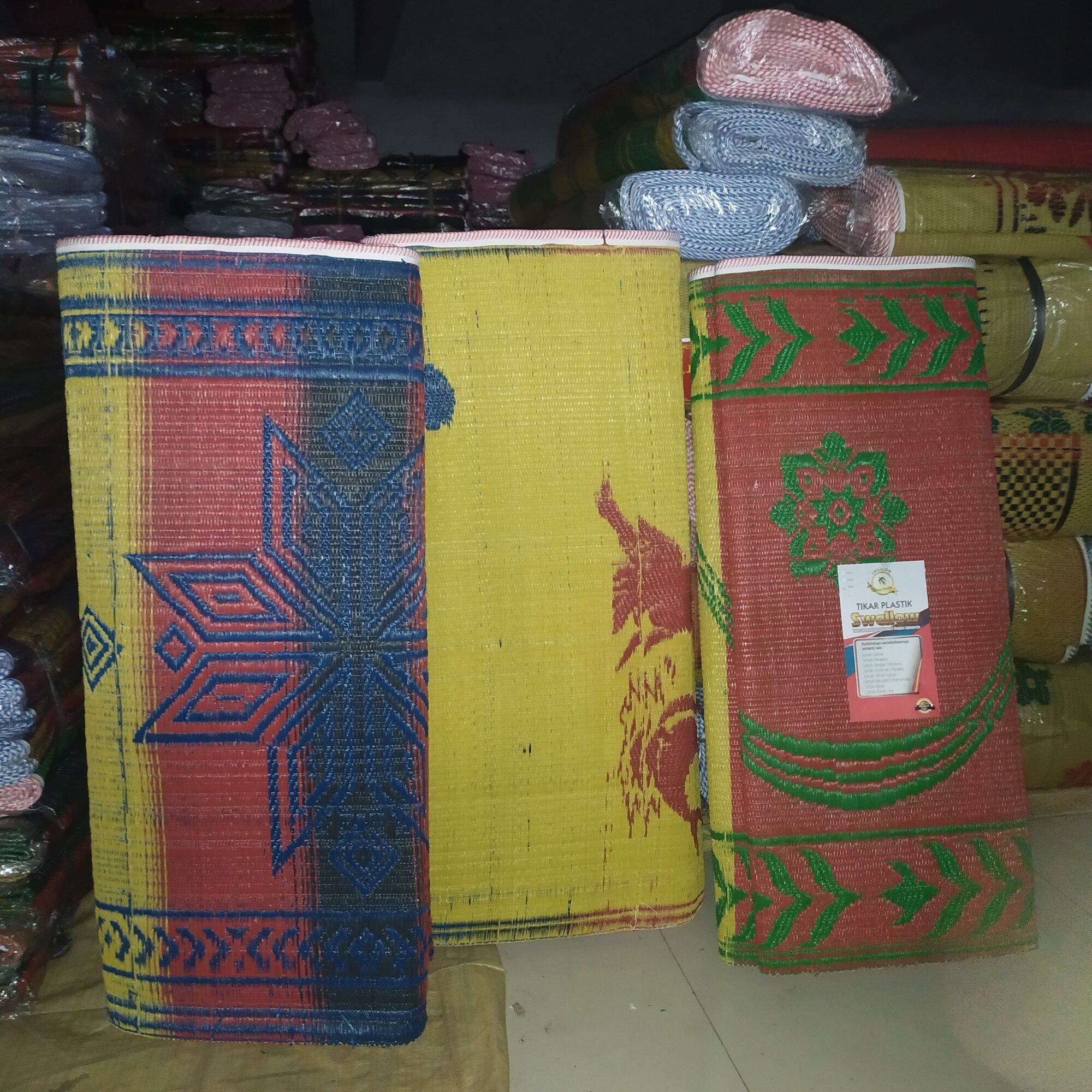 Tikar 3 Lipat ukuran Jumbo 3 X 3 meter Tikar tenun plastik Tebal dan ...