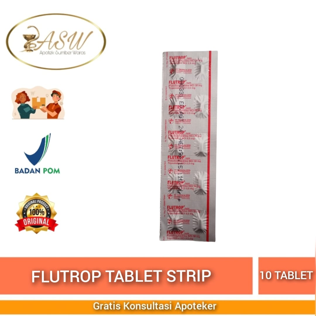 FLUTROP TABLET STRIP ISI 10 TABLET/ Obat Batuk Pilek | Lazada Indonesia