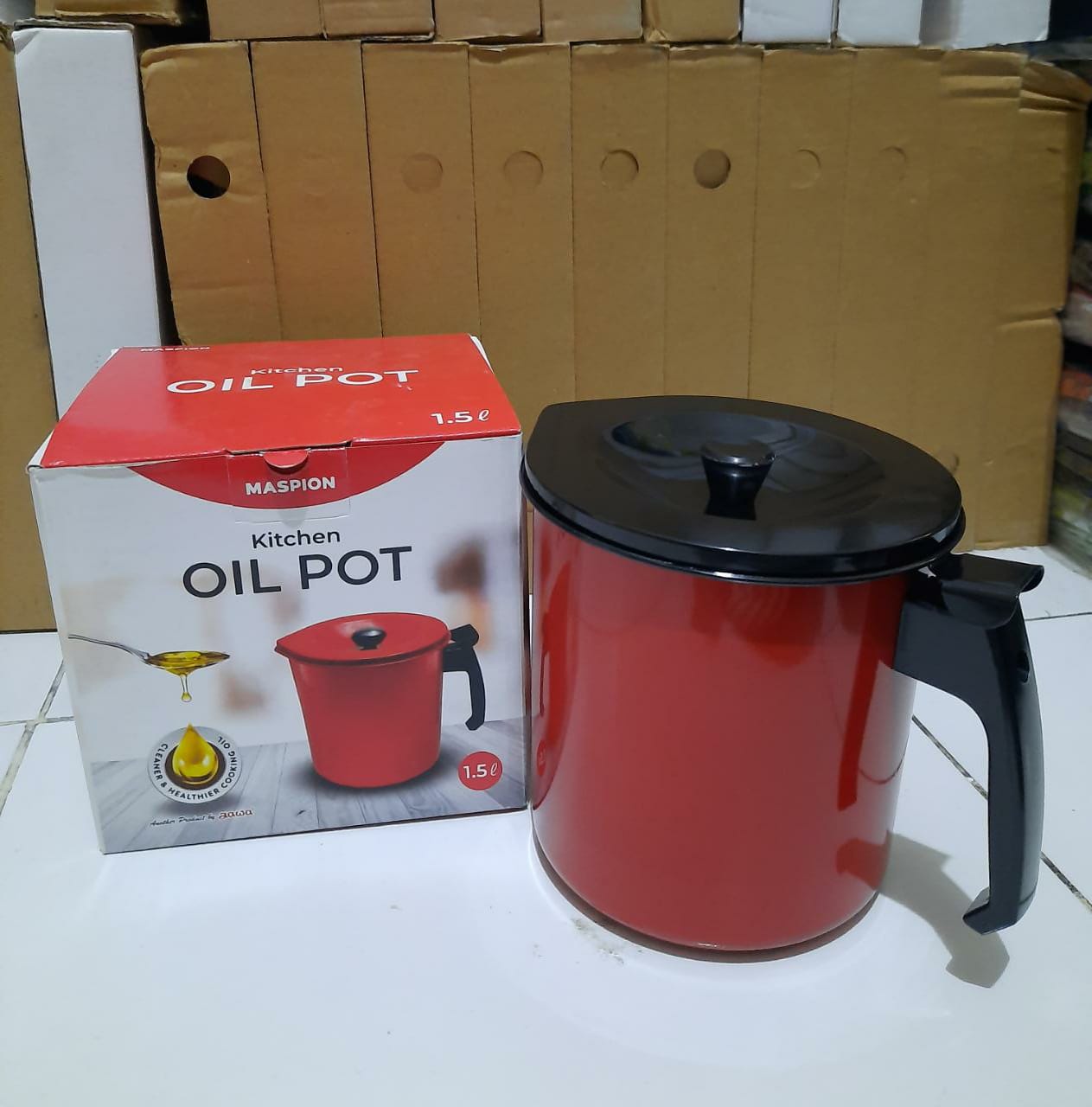Maspion Oil Pot 1.5L Saringan & Tempat Simpan Minyak | Lazada Indonesia