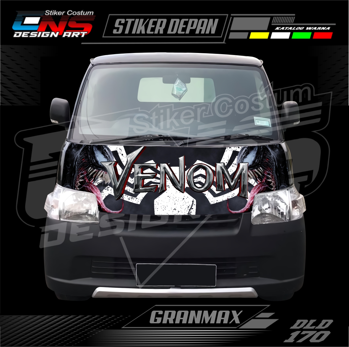 Stiker Depan Stiker Kabin Depan Daihatsu GRANMAX VENOM Sticker Print ...