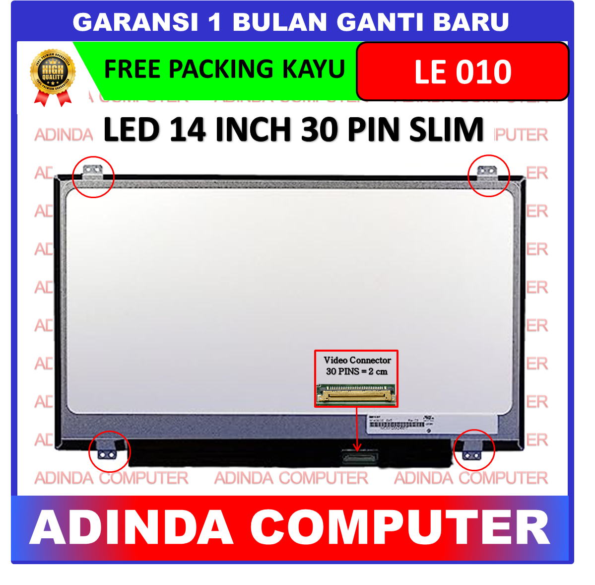 LCD LED Layar Screen 14 Inch 30 Pin SLIM | Lazada Indonesia