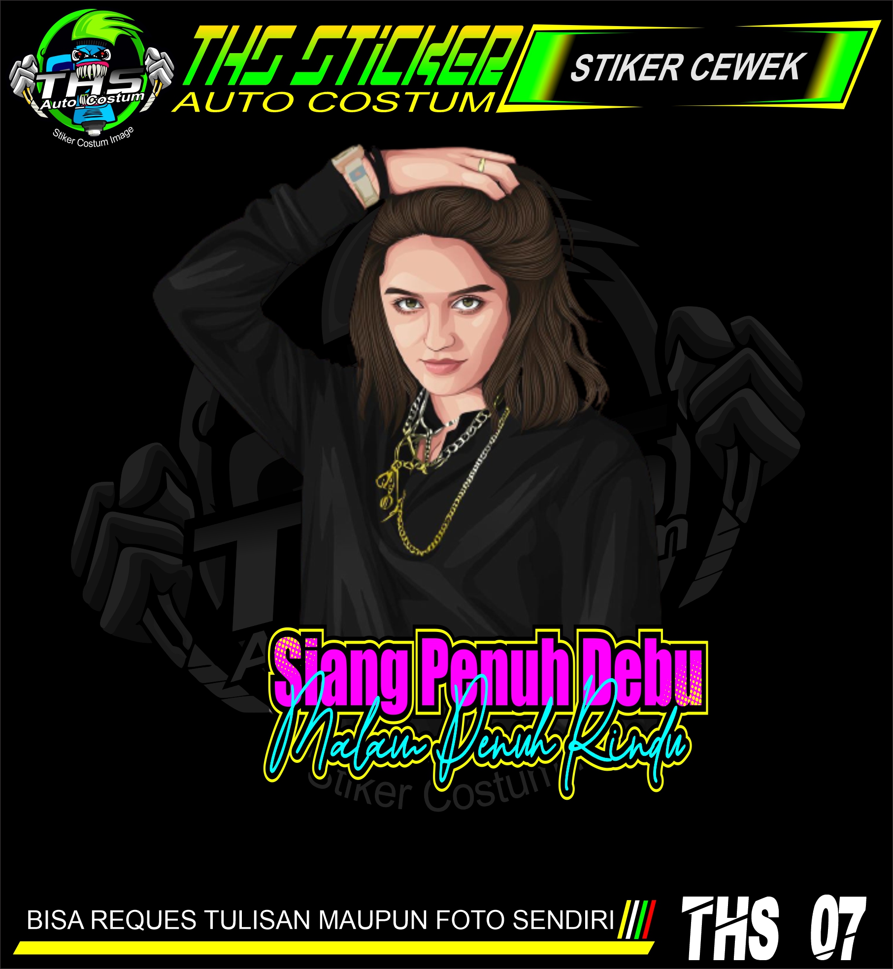 Stiker Cewek Cantik Vinyl Bisa Request Custom Sticker Variasi Mobil ...