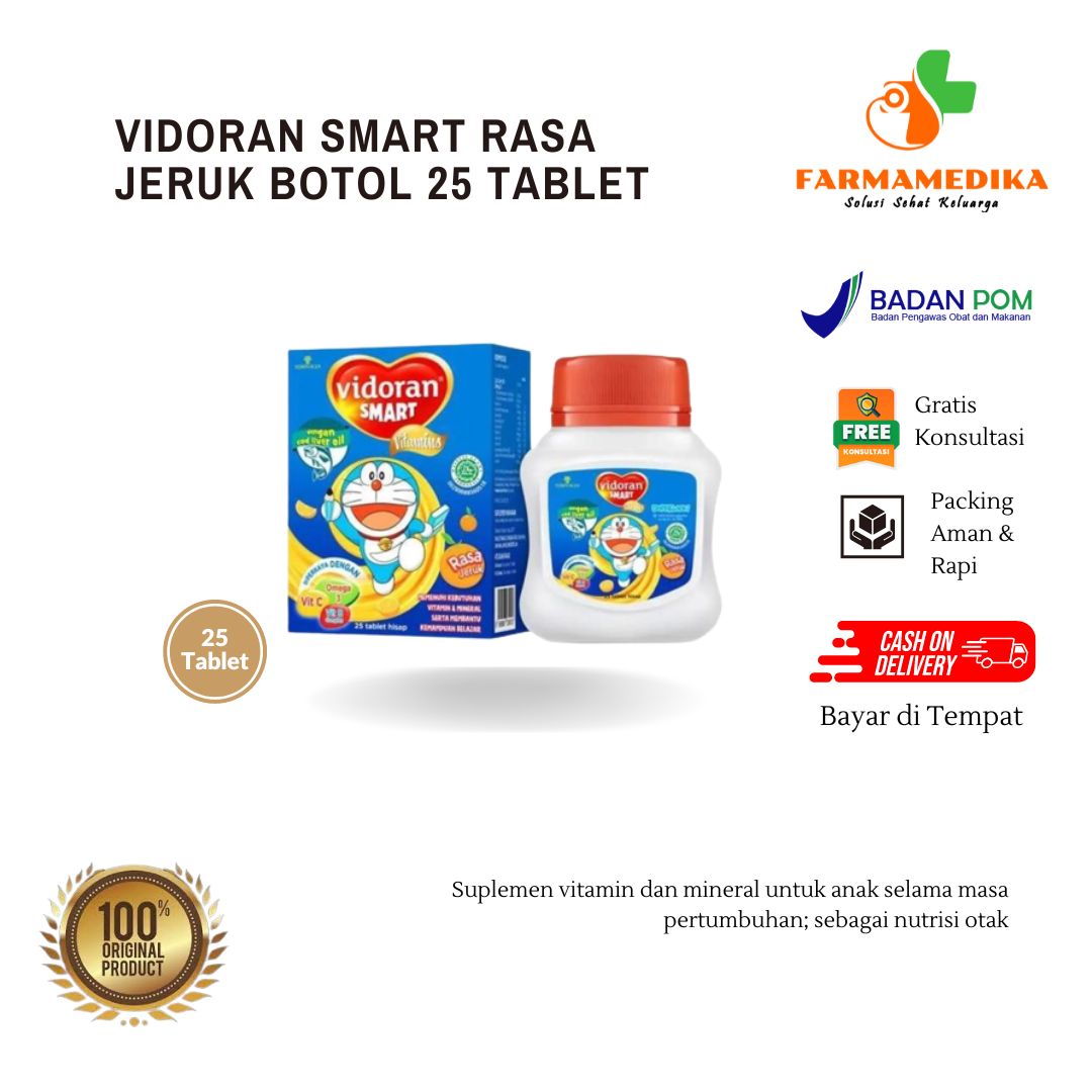 Vidoran Smart Rasa Jeruk 25 Tablet | Lazada Indonesia