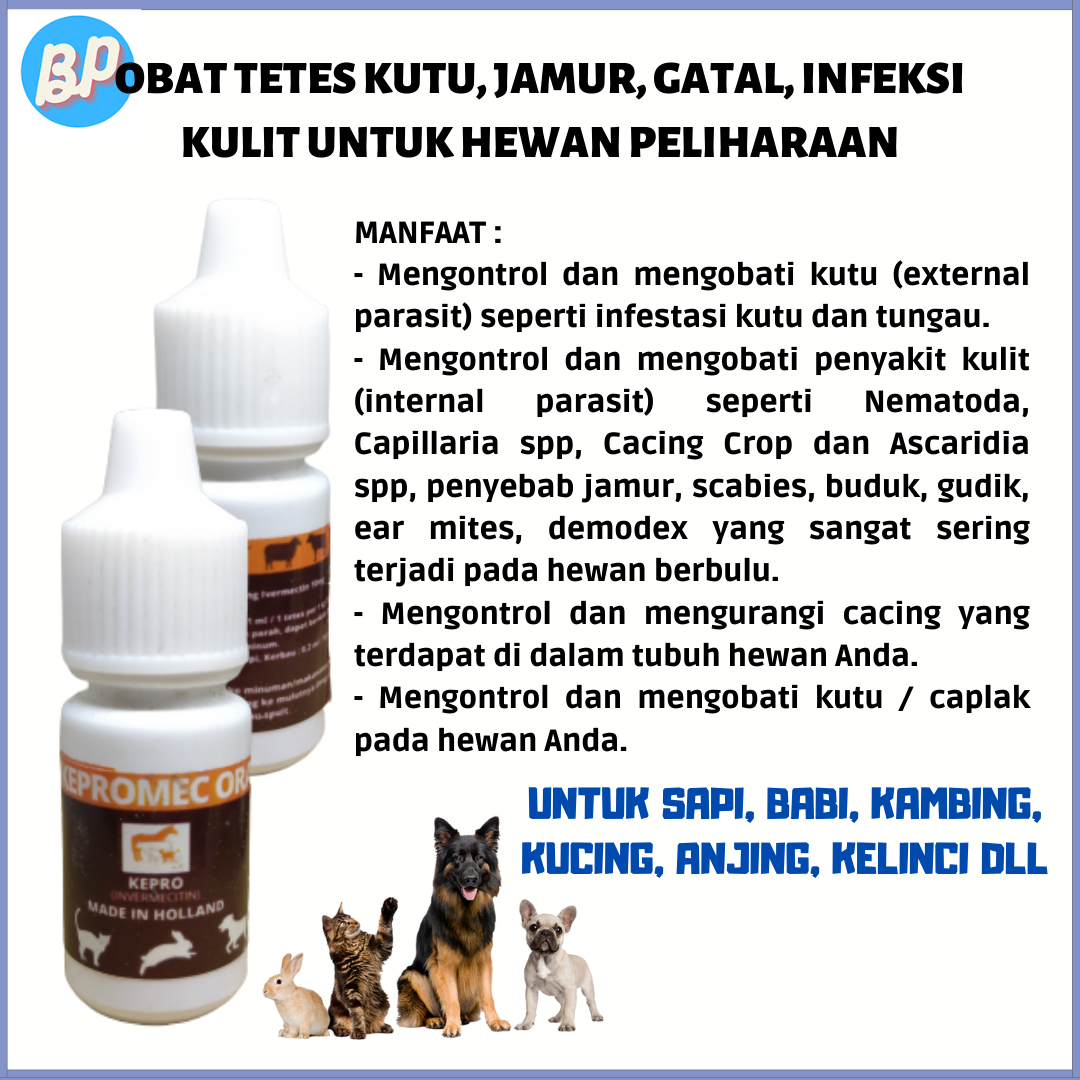 OBAT TETES KUTU GUDIK GATAL SEGALA PENYAKIT KULIT UNTUK HEWAN ...