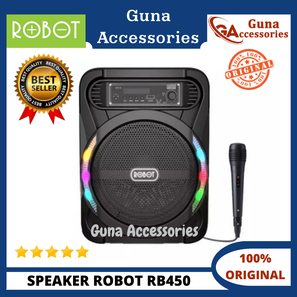 ROBOT RB450 Speaker Bluetooth Karaoke With Microphone Garansi Resmi 1 ...