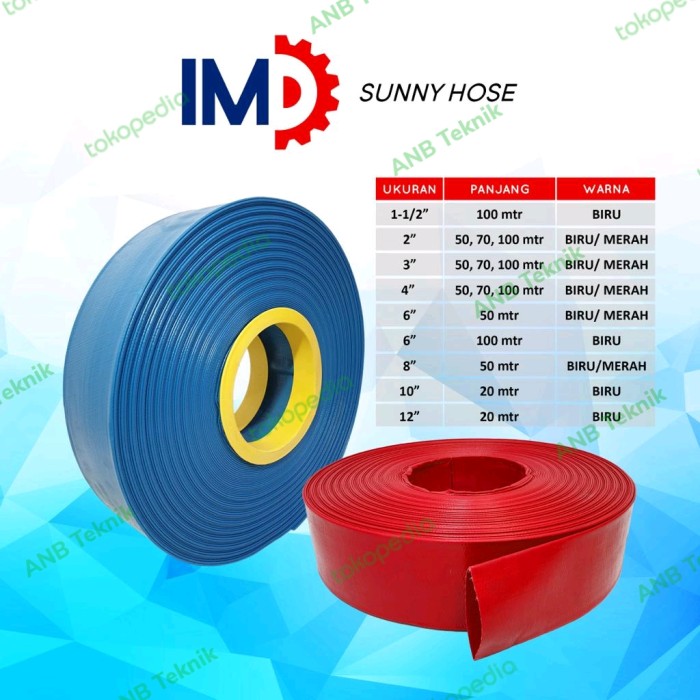 Sunny Hose 2"/3"/4"/6" Selang Buang Alkon /Selang Irigasi Biru Merah ...