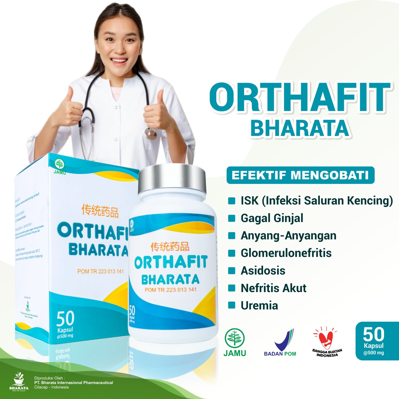 Orthafit Bharata - Produk Original Bharata - Kemasan 500mg - Isi 50 ...