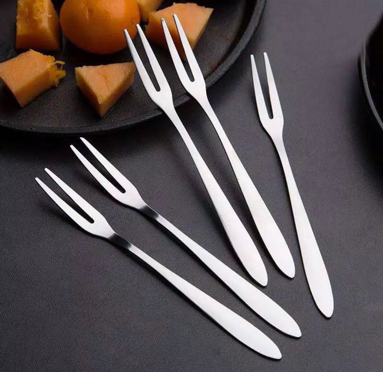 BD - GARPU MINI STAINLESS GARPU KUE BUAH BUAHAN || GARPU KUE DESSERT ...