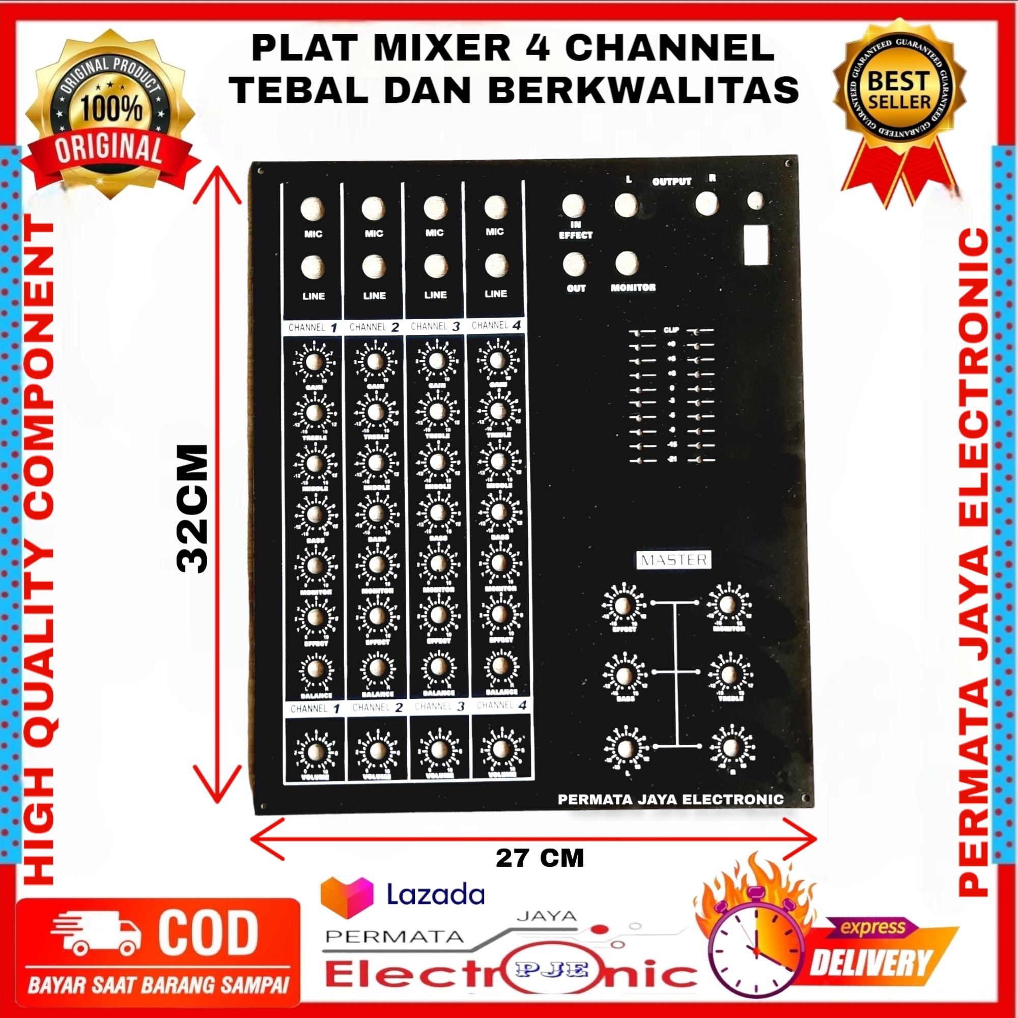 PLAT MIXER 4 CHANEL PANEL MIXER PLAT TEBAL DAN KOKOH | Lazada Indonesia