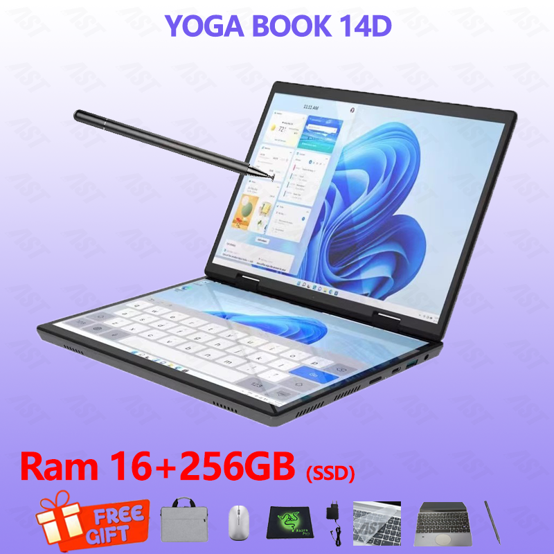 2025 Baru-CNAST Laptop touchscreen Intel N95 10.5" Layar Ganda Ram16 ...