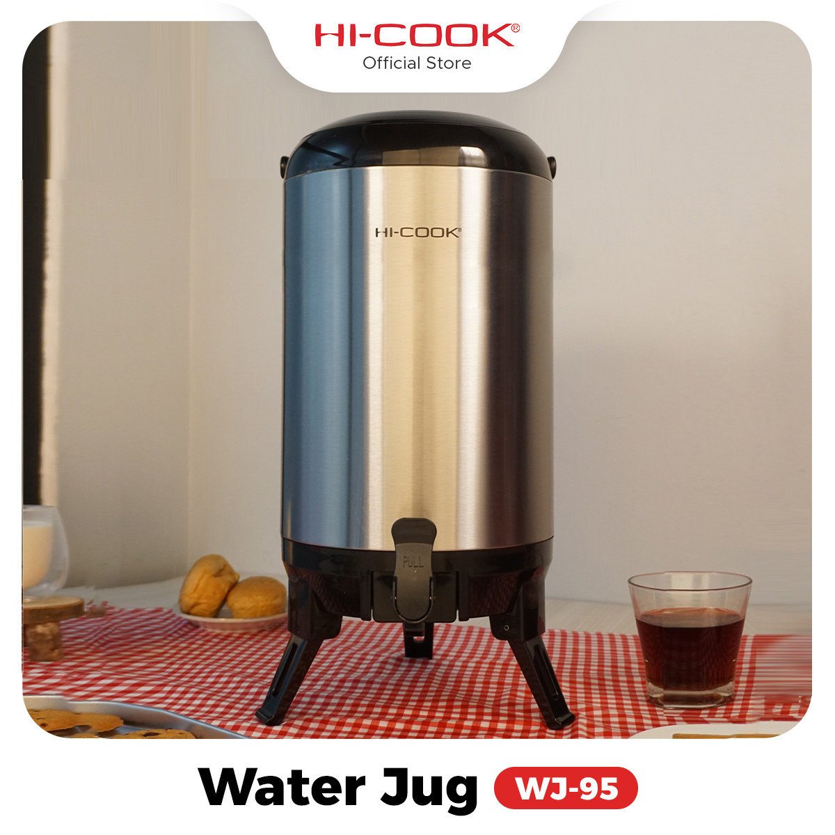 Hi-Cook Water Jug/Teko Air/Termos Stainless WJ-95 | Lazada Indonesia