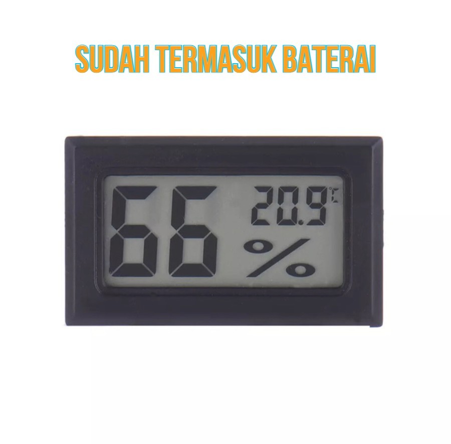 Alat Ukur Suhu Kelembaban Digital Mini Hygrometer Higrometer Humidity ...