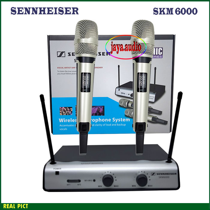 MICROPHONE WIRELESS SENNHEISER SKM 6000 2 MIC PEGANG Mik Werles skm ...