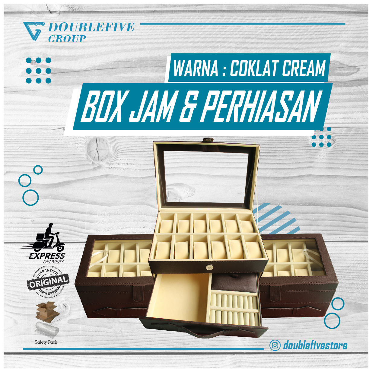 Kotak Jam Mix Perhiasan Box Jam Tempat Penyimpanan Perhiasan Watch Box ...