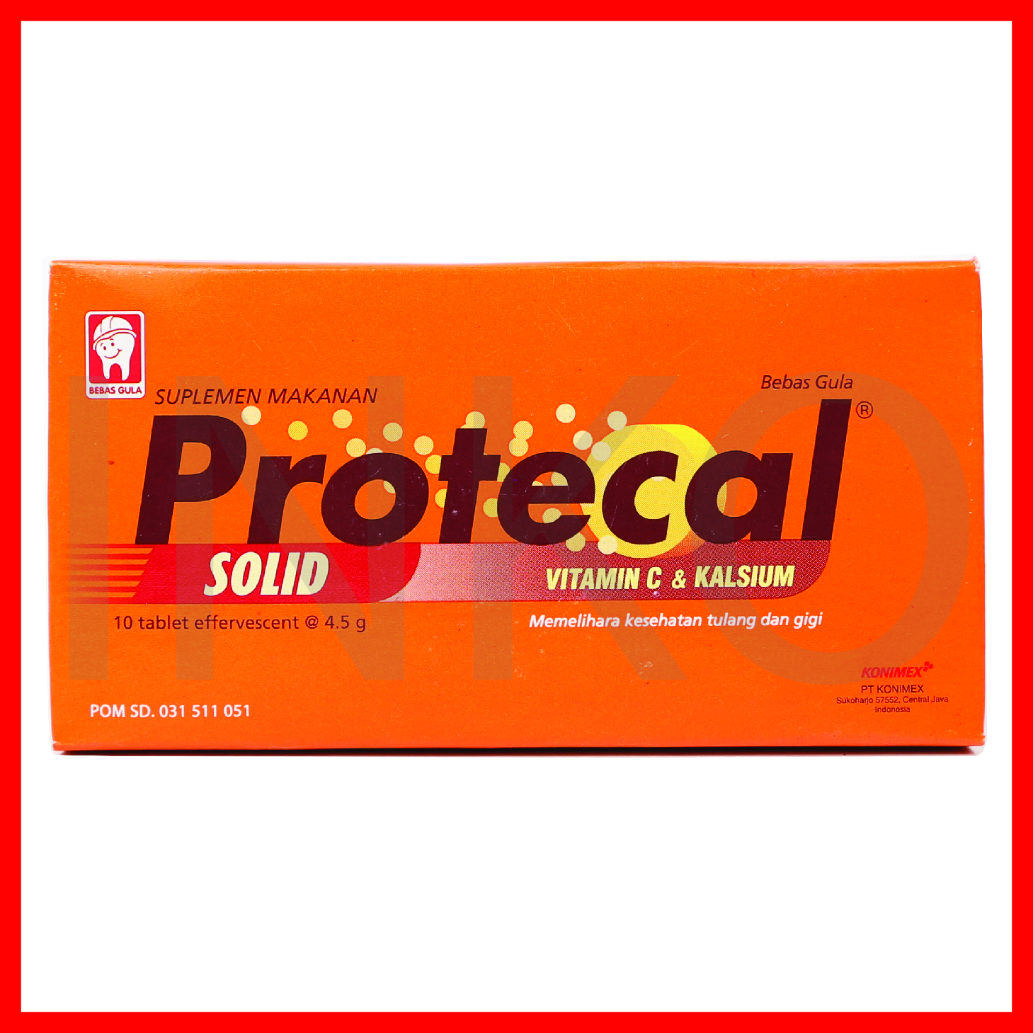 PROTECAL SOLID VITAMIN C KALSIUM KESEHATAN TULANG DAN GIGI 10X4.5GR ...
