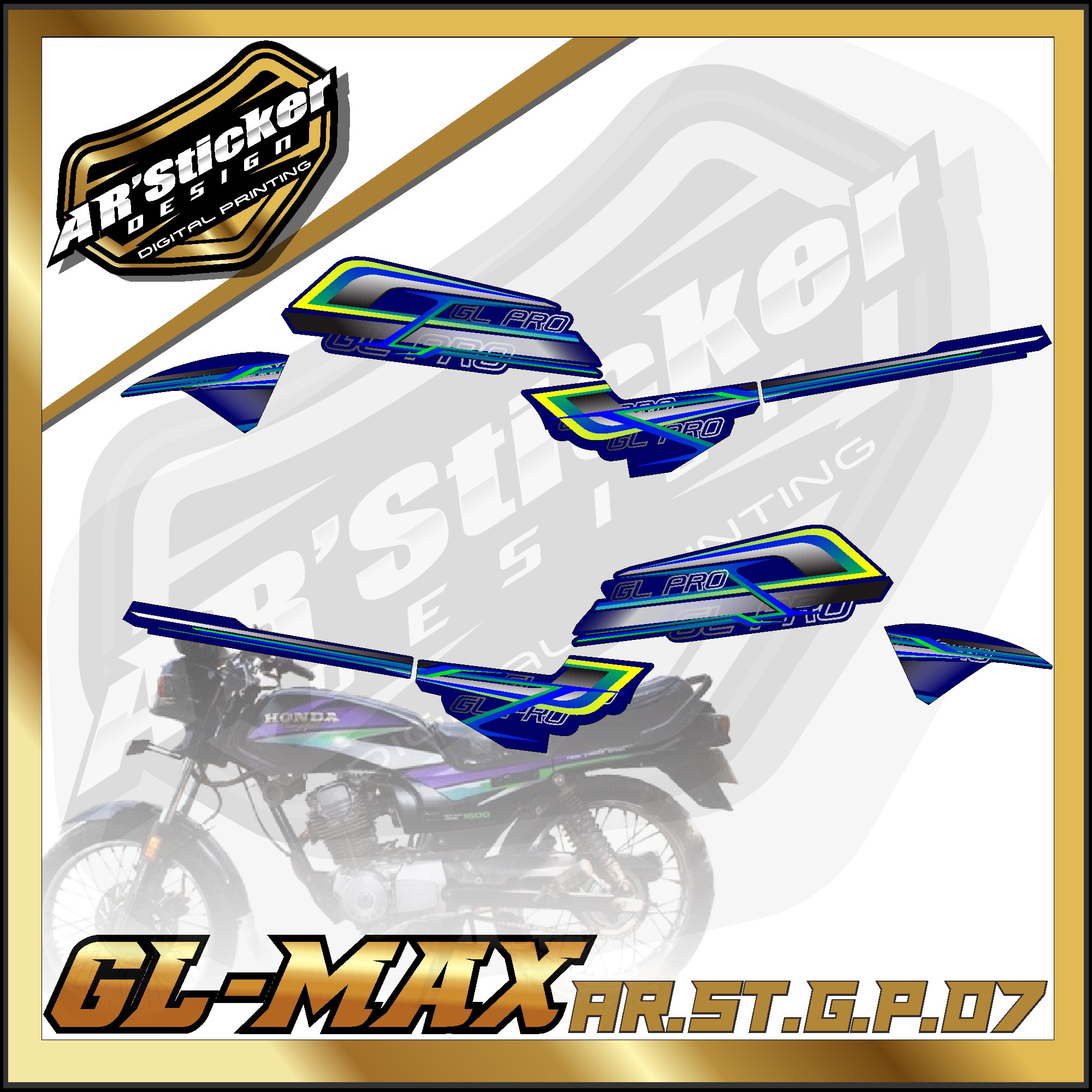 Gl Sticker Striping Gl Pro / Gl Max - Stiker Motor Keren Setiker Honda ...