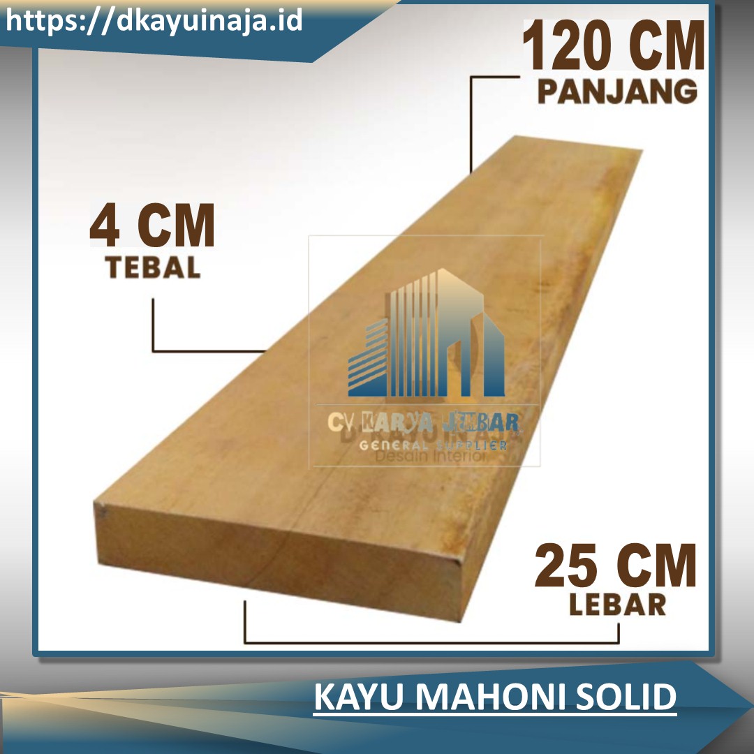 Papan Kayu Mahoni Ukuran Tebal 4cm Lebar 25cm Panjang 120cm | Lazada ...