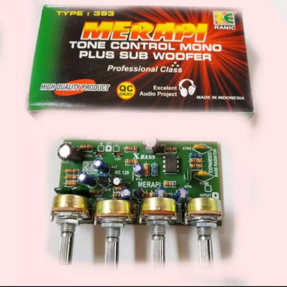 tone control merapi mono subwoofer type 393 kit audio amplifier ampli ...
