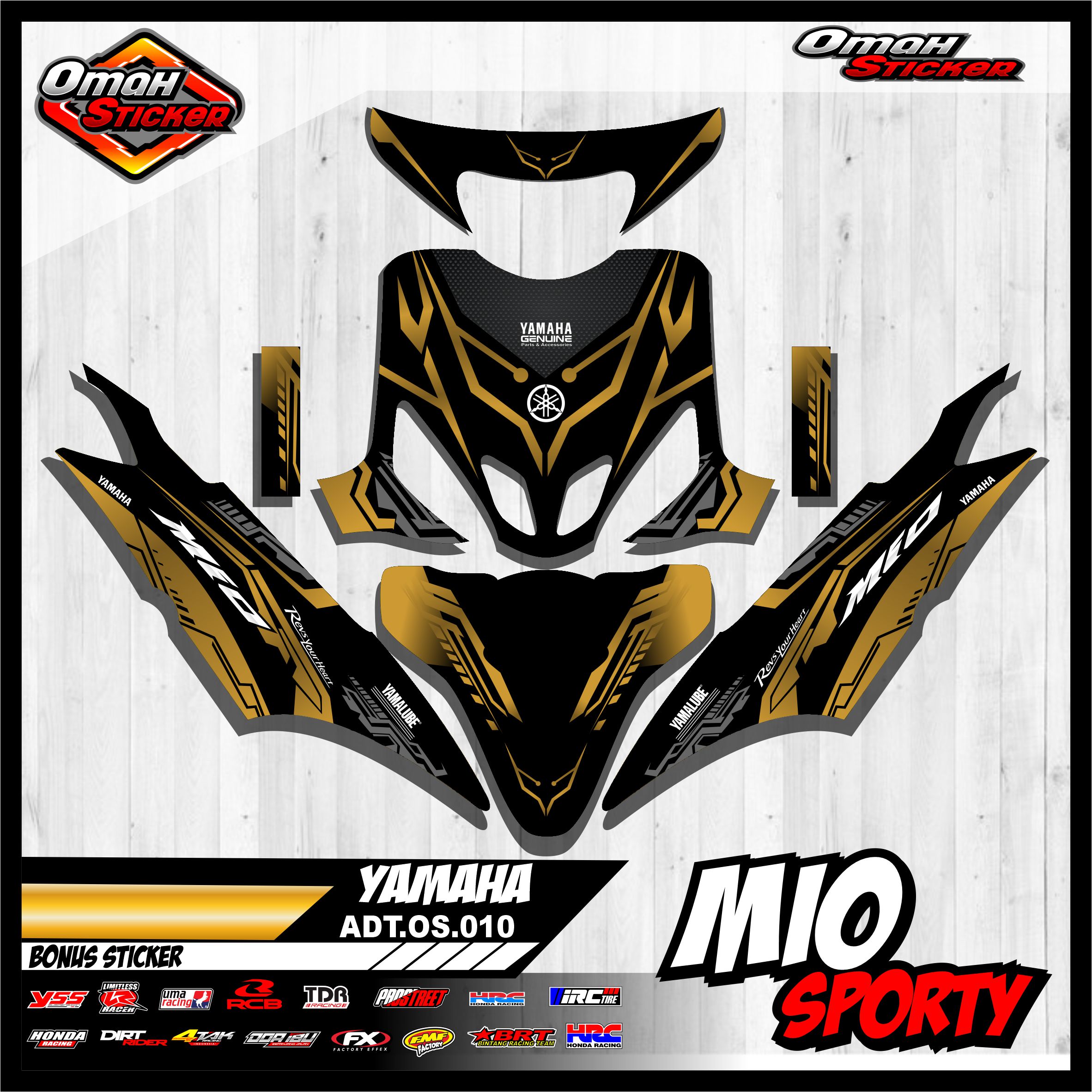 Decal Yamaha MIO SPORTY .Sticker Decal Lis Variasi MIO SPORTY Full Body ...