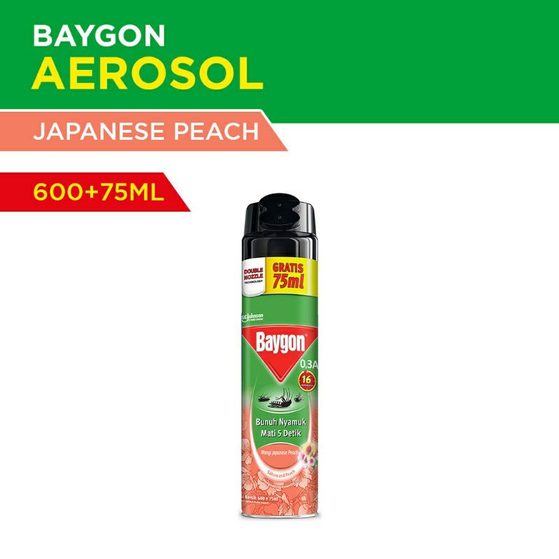 BAYGON AEROSOL JAPANESE PEACH | Lazada Indonesia