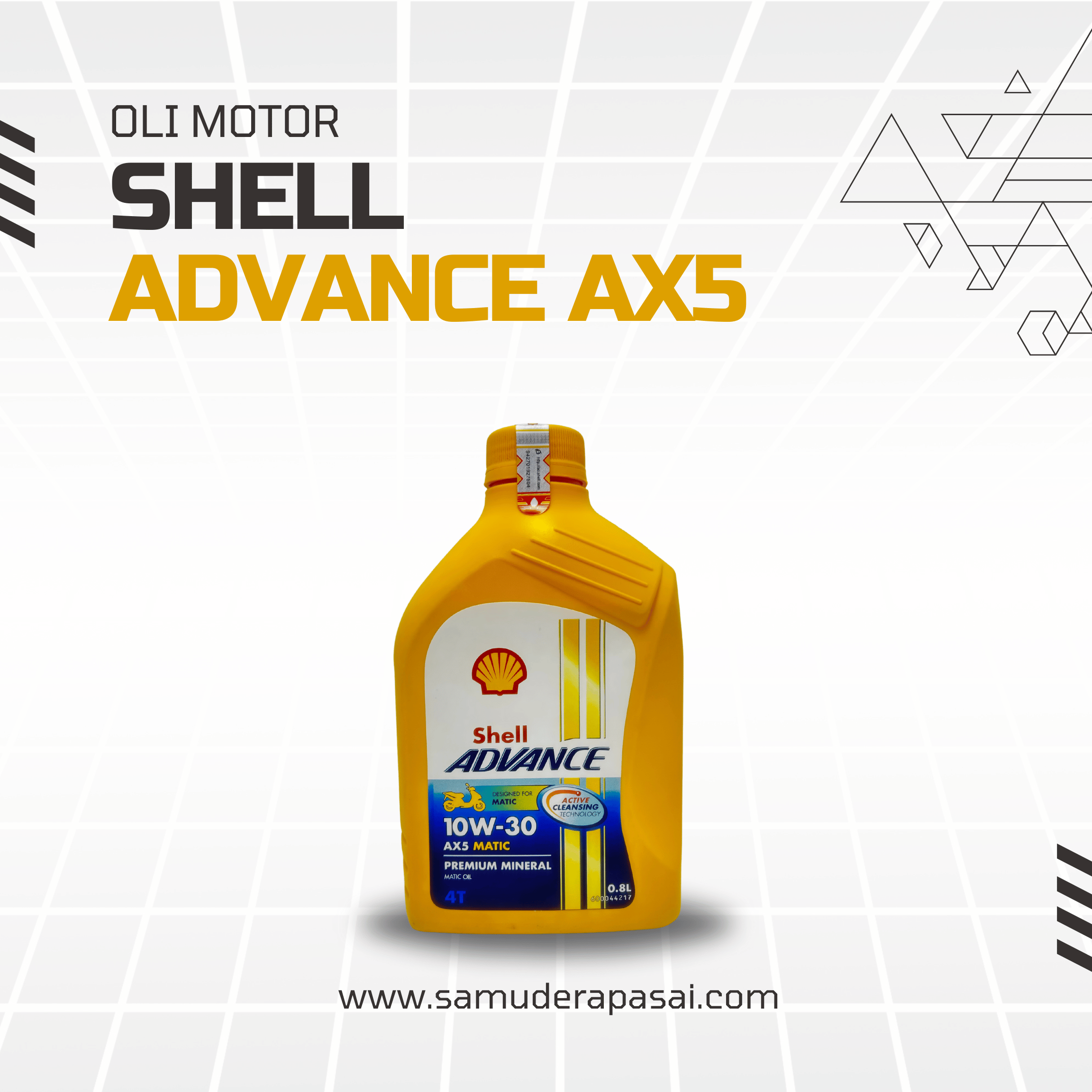Shell Advance AX5 Oil Oli Motor Matic 800ml 10W-30 | Lazada Indonesia