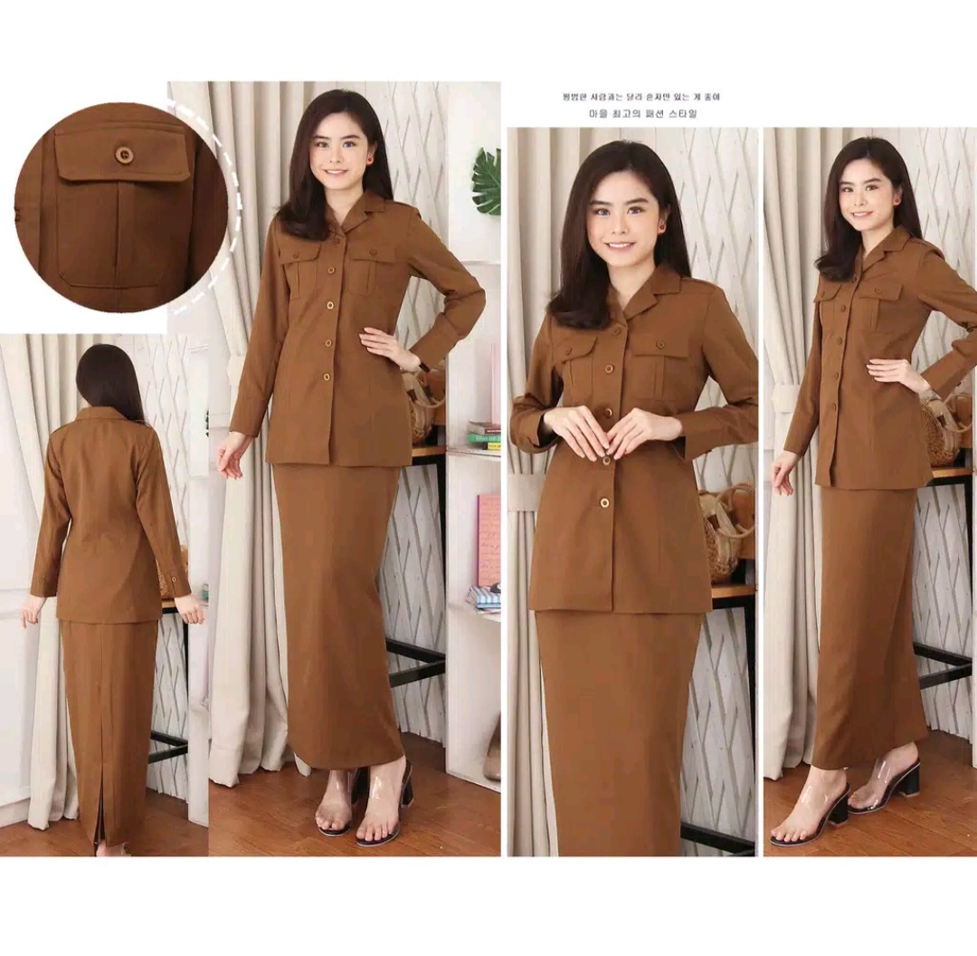 seragam pns wanita/ seragam pemda wanita terbaru/ baju pdh kheki tua wanita/ seragam guru pdh ...