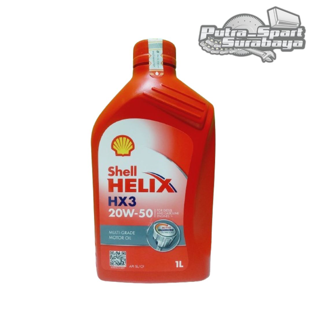 Oli Motor Shell Helix Merah HX3 20W-50 1 Liter | Lazada Indonesia
