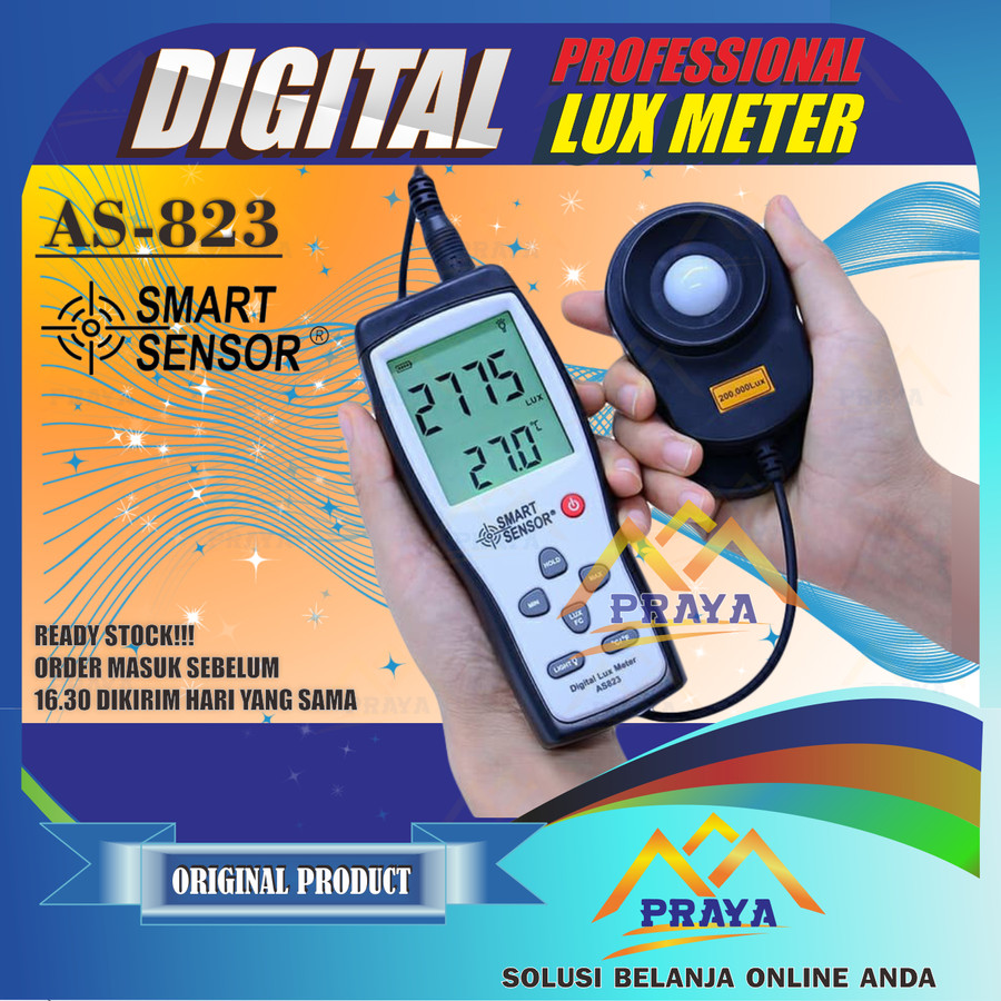 DIGITAL LUX METER ALAT UKUR INTENSITAS CAHAYA / TES LIGHT LUMEN TESTER ...