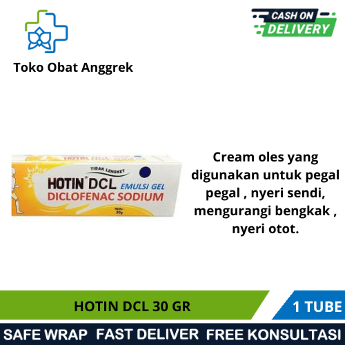HOTIN DCL EMULGEL 30 GR / CREAM OLES YANG DIGUNAKAN UNTUK MERINGANKAN ...
