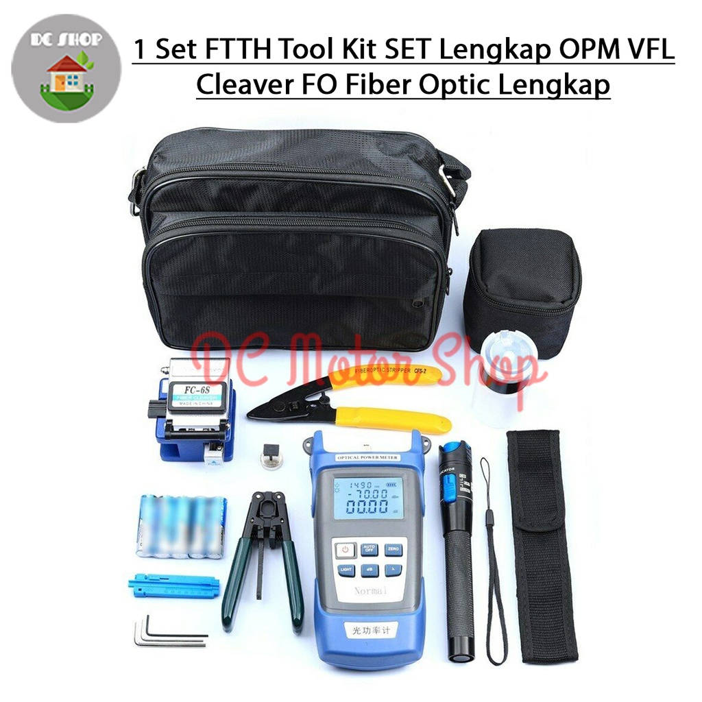 1 Set FTTH Tool Kit SET Lengkap OPM VFL Cleaver FO Fiber Optic Lengkap ...