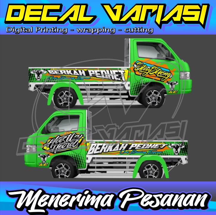 Stiker Decal Full Body Samping Mobil Carry New Stiker Decal Mobil ...