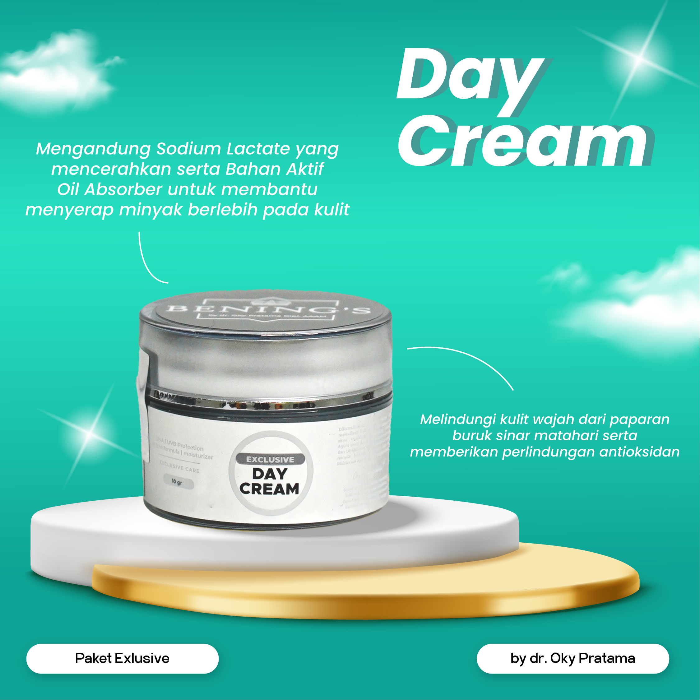 Day Cream Exclusive - formulasi untuk mengatasi permasalahan wajah flak ...