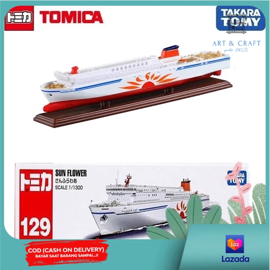 Diecast Tomica Long 129 Sun Flower Kapal Pesiar Jepang Takara Tomy ...