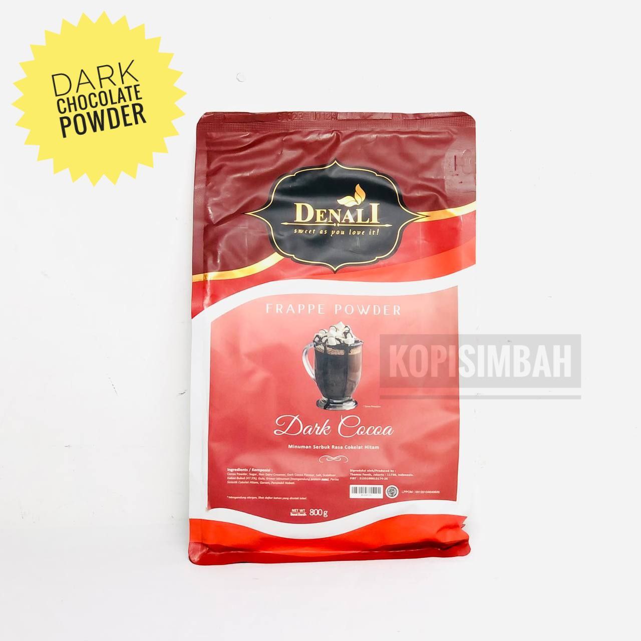 Powder DENALI Rasa DARK COCOA 800 gram Bubuk Minuman Chocolate Kualitas ...