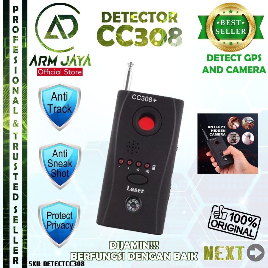 Deteksi CC308+ Kamera Pengintai Detector Spy Camera Find All Spycam ...