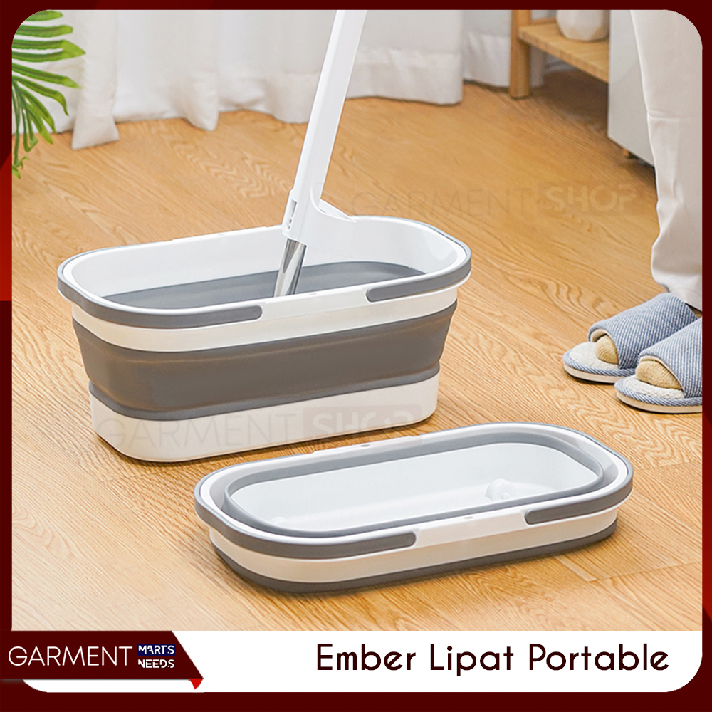Ember Lipat Panjang Tempat Cuci Alat Pel Flat Mop Tanpa Peras Baskom ...