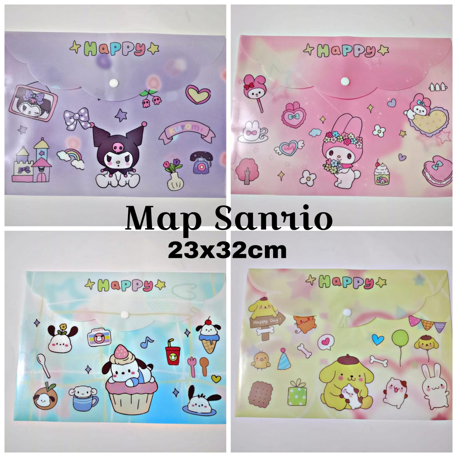 MAP KANCING HORIZONTAL MAP SANRIO A4 MAP FILE DOKUMEN MAP KARAKTER LUCU ...